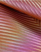 China 1.2 mm Colorful Gradient Diamond PVC Faux Artificial Leather Fabric for Bags and Cases for sale