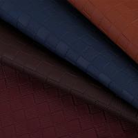China 1.0 mm Checkered PVC Faux Artificial Leather Fabric for Bags and Decoration for sale