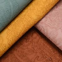 China 3D Retro Floral Embossed PVC Leather 1.4mm for Handbag Packaging Box Decorative Fabric Placemat for sale