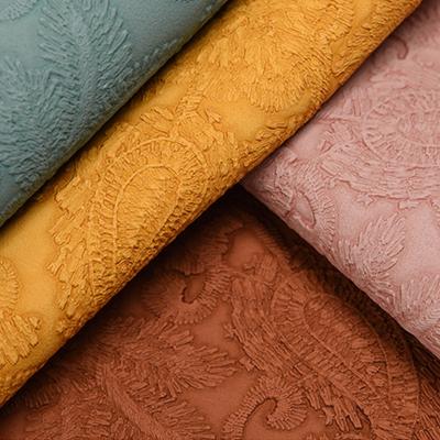 China 3D Retro Floral Embossed PVC Leather 1.4mm for Handbag Packaging Box Decorative Fabric Placemat for sale