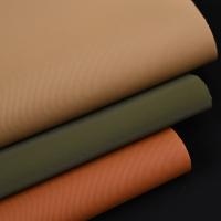 China Waterproof Semi-PU Leather with Nylon Texture and Brushed Bottom for Handbags 1.2mm for sale