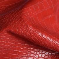 China 1.2mm Crocodile Embossed PVC Faux Leather Fabric for Handbag Jewelry Box Packaging for sale