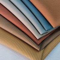 China Embossed Striped Grain PVC Artificial Faux Leather for Sofa Seat Bag 1.4mm Thickness 54 inch Width for sale