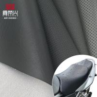 China Elastic PVC Embossed Synthetic Leather 0.6mm Thickness 140cm Width for Motorcycle Seat Covers and Furniture for sale