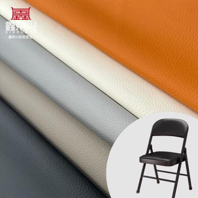 China PVC Litchi Texture Synthetic Leather 0.5mm Thickness 160cm Width Faux Leather for Furniture Car for sale
