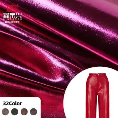 China Metal Film PU R61 Sheep Grain Synthetic Leather Fabric - 0.5mm Thickness, 140cm Width for Clothing & Accessories for sale