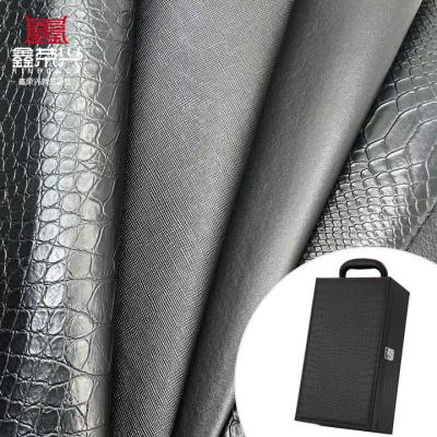 China Wholesale PVC Faux Leather Fabric 0.5mm Thickness 140cm Width for Shoes Notebook Upholstery for sale