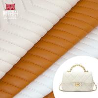 China 1.8mm Thick PVC Embossed Faux Leather Waterproof Fabric 140cm Width for Bags Shoes Sofa for sale