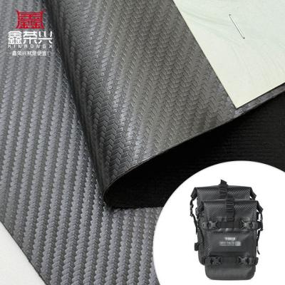 China 1.1mm Carbon Fiber PVC Synthetic Leather Material - 140cm Width, 50 Yard MOQ for Upholstery for sale