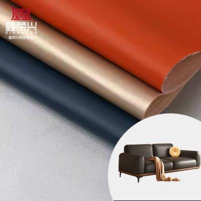 China PVC DE7 Napa Grain Artificial Leather for Furniture 54 Inches Wide 0.7mm Thickness for sale