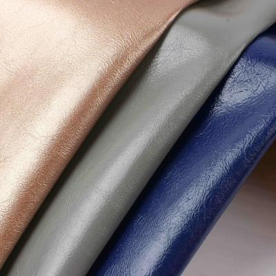 China PVC Oily Wax Synthetic Leather for Furniture 54 Inch Width 0.7mm Thickness for sale