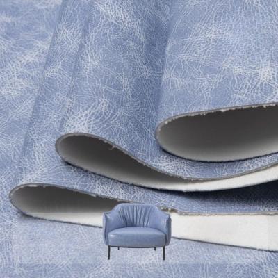 China 1.5mm PVC Leather with Suede Backing 142cm Width for Furniture and Bag Making for sale