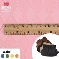 China PVC Rhombus Embossed Synthetic Leather 1.1mm Thick 150cm Wide for Automotive Seats and Furniture for sale
