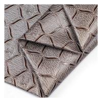 China PVC Artificial Leather 0.6mm Thick 140cm Wide Geometric Pattern Fabric for Furniture and Packaging for sale