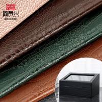 China PVC Bamboo Grain Faux Leather Fabric 0.55mm 140cm Width for Shoes Box Notebook for sale