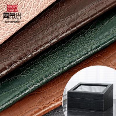 China PVC Bamboo Grain Faux Leather Fabric 0.55mm 140cm Width for Shoes Box Notebook for sale