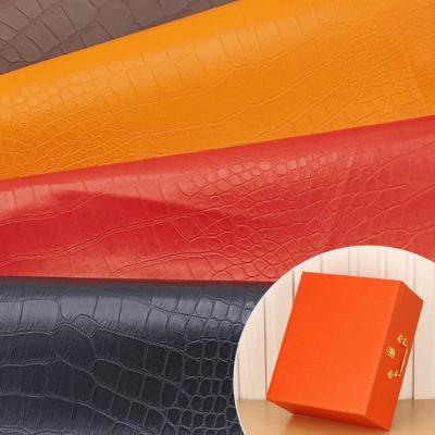 China PVC Crocodile Grain Synthetic Leather Fabric 0.5mm 140cm for Shoes Wallet Case for sale