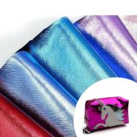 China PVC Metal Film Filter Cross Pattern Artificial Leather Fabric 0.5mm 140cm for Handbag Shoes Notebook for sale