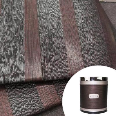 China Pearly Lustre PVC Wood Grain Artificial Leather Fabric 0.6mm 140cm for Wall Wallet Box Shoes for sale