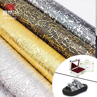 China PVC Crocodile Pattern Leather Fabric 0.5mm 140cm Width for Shoes Wallet Notebook Cases for sale