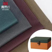 China PVC Woven Grain Artificial Synthetic Leather 0.65mm 140cm for Wall Packing Box Notebook Mat for sale