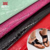 China PVC Shiny High Gloss Synthetic Leather Embossed Stone Pattern 0.6mm 140cm for Shoes Bags Furniture for sale