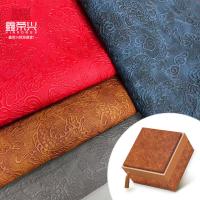 China PVC Printed Dragon Pattern Embossed Synthetic Leather 0.6mm 140cm Durable Faux Leather Fabric for Notebook Table Mat Upholstery for sale