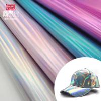 China Rainbow PU Holographic Laser Film Mirror Leather - 0.7mm Thickness, 140cm Width for Shoes & Handbags for sale