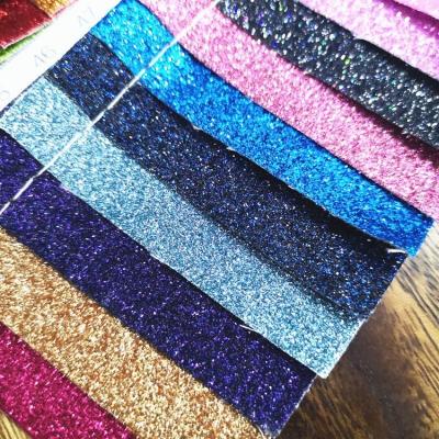 China 0.5mm Thick 140cm Wide PU Glitter Powder Grain Synthetic Leather with Crocodile Pattern - 24 Colors Available for sale