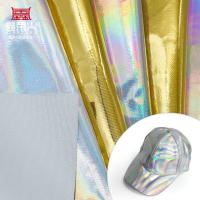 China PVC Holographic Laser Metallic Mirror Leather - 0.4mm Thickness, 140cm Width, Waterproof Synthetic Material for Upholstery for sale