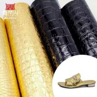 China High Gloss Crocodile Pattern PVC Synthetic Leather - 0.5mm Thickness, 140cm Width for Furniture and Automotive Applications for sale