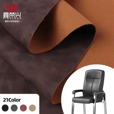 China PU Frosted Sheepskin Nubuck Grain Synthetic Leather Fabric 1.0mm Thick 140cm Wide for Bags Shoes Wallets for sale