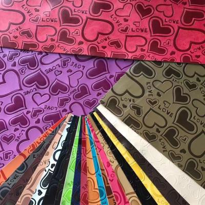 China 1.2mm Thickness 140cm Width PU Synthetic Leather Fabric with Embossed Finish for Shoes, Bags, and Table Mats for sale