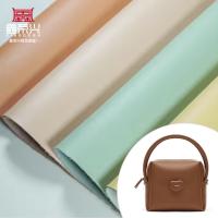 China 1.8mm Thick 140cm Wide PVC Leather for Bags with Suede Backing Embossed Pattern 40 Colors for sale