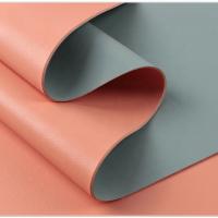 China 1.8mm Thick PVC Leather Cowhide Pattern Double Faced Artificial Leather for Furniture Bags 137cm Width for sale