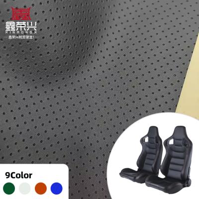 China PVC Punched Air Hole Faux Leather Fabric 0.8mm for Automotive Seat Sofa Trim for sale