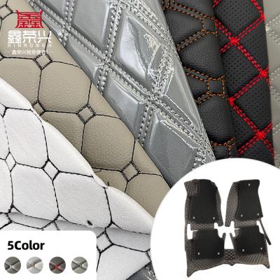 China Custom 5mm Polyurethane Foam Quilted PVC Embroidery Synthetic Leather Fabric 54/55 Inch Width for Car Seat Covers for sale