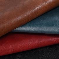 China PVC Oily Wax Shinning Tanned Artificial Synthetic Leather 1.2mm 140cm for Bag Shoes Sofa Chair Wallet Decorate Belt Faux Leather Fabric for sale
