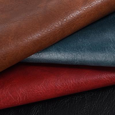 China PVC Oily Wax Shinning Tanned Artificial Synthetic Leather 1.2mm 140cm for Bag Shoes Sofa Chair Wallet Decorate Belt Faux Leather Fabric for sale