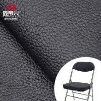 China PVC Litchi Grain Artificial Synthetic Leather 0.6mm-1.0mm Thickness 140cm Width for Chair Sofa Car Mat for sale