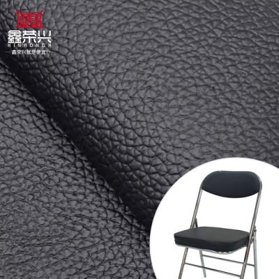China PVC Litchi Grain Artificial Synthetic Leather 0.6mm-1.0mm Thickness 140cm Width for Chair Sofa Car Mat for sale