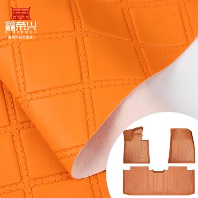China PVC Rhombus Punching Embossed Synthetic Leather 1.1mm 150cm for Car Seats Sofa Bag for sale