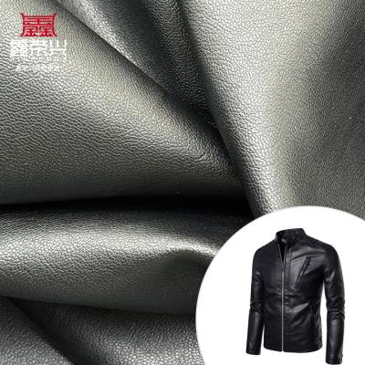 China Elastic PVC Sheepskin Faux Leather Waterproof Synthetic Fabric 0.5mm 160cm for Garment Clothing for sale