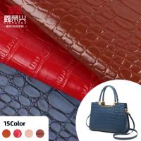 China Microfiber PU Synthetic Leather Crocodile Pattern 0.8mm 137cm for Bags Shoes Sofas for sale