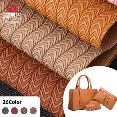 China PVC Embossed Flow Grain Synthetic Leather 1.2mm 140cm for Bag Shoes Sofa Car Wallet Belt for sale