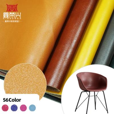 China 1.1mm Thick PVC Cowhide Grain Artificial Synthetic Leather Fabric for Shoes Bags Photo Album 137cm Width for sale