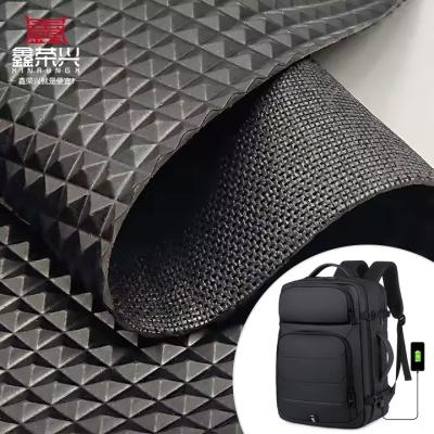 China PVC Diamond Lozenge Pattern Faux Leather Fabric 1.4mm 140cm for Car Bags Furniture for sale