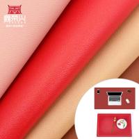 China PVC Calfskin Grain Double Face Synthetic Leather 1.8mm 140cm Embossed Faux Leather for Bag Wallet Craft for sale