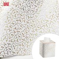 China Wholesale PVC Golden Film Embossed Synthetic Leather 0.5mm 140cm for Bag Box Shoes Notebook for sale