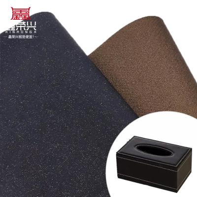 China PVC Sardines Grain Faux Leather Fabric 0.6mm Thickness 140cm Width for Packaging Wallet Box Shoes Notebook for sale